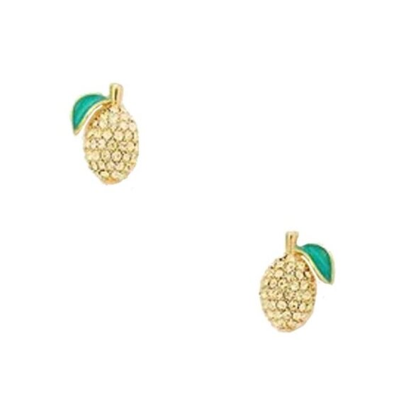 kate spade | Jewelry | Kate Spade New York Picnic Perfect Lemon Studs Fruity Gold Tone Earrings ...